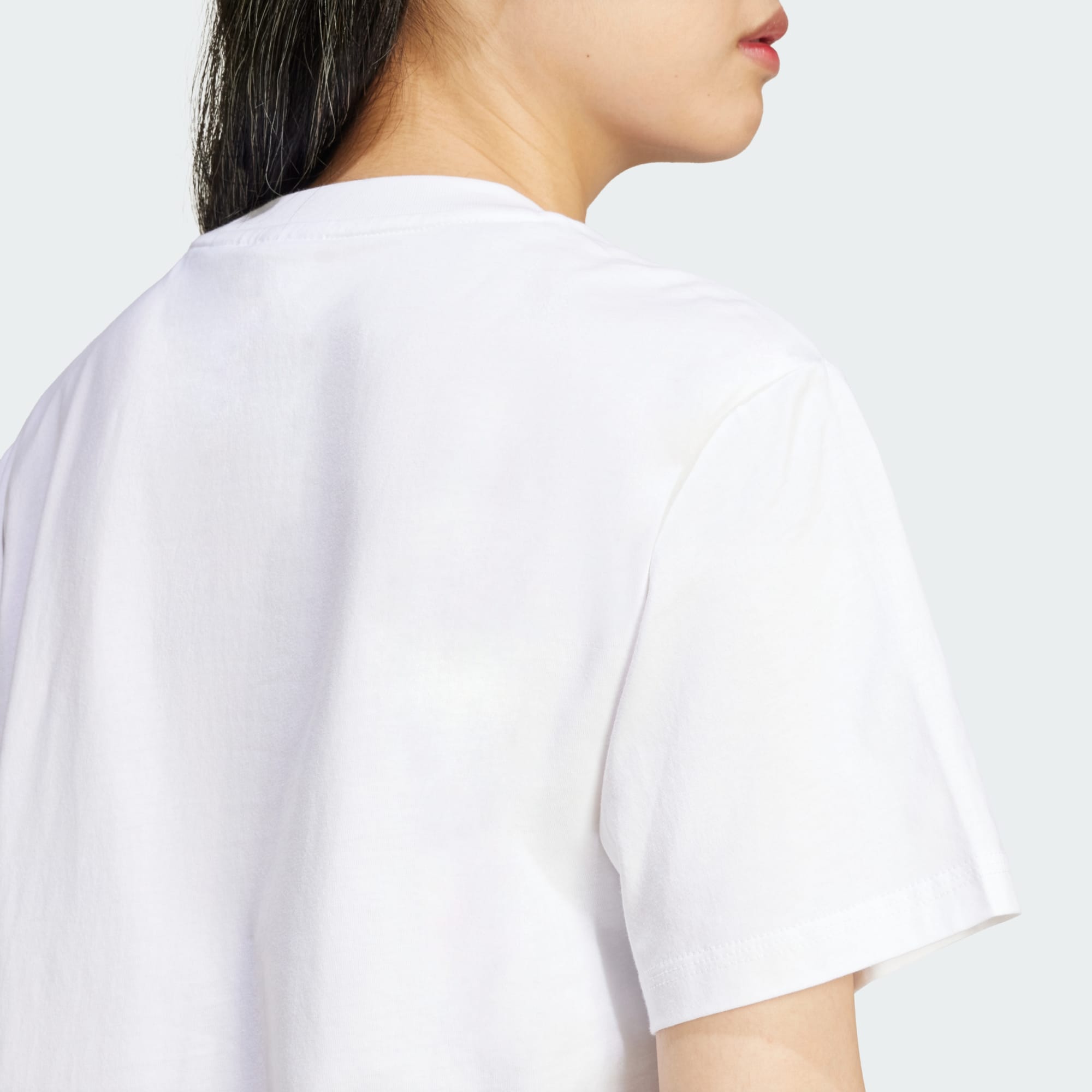 adidas Essentials Small Logo Cotton Tee - White | Free Shipping with ...