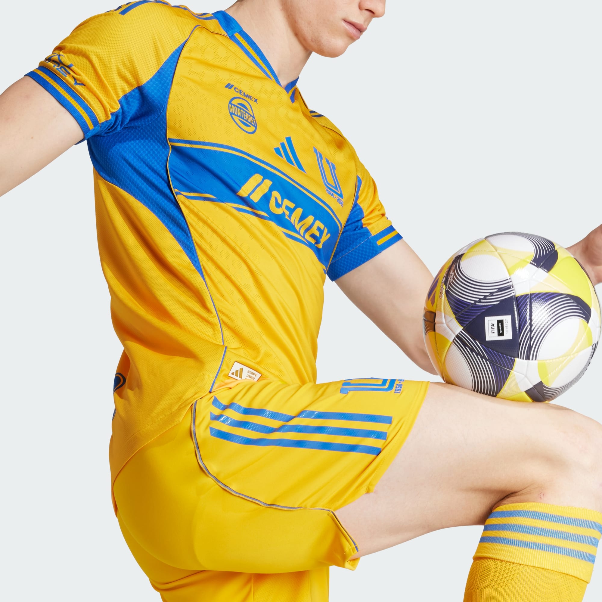 adidas Tigres UANL 25/26 Home Authentic Jersey - Yellow | Free Shipping ...