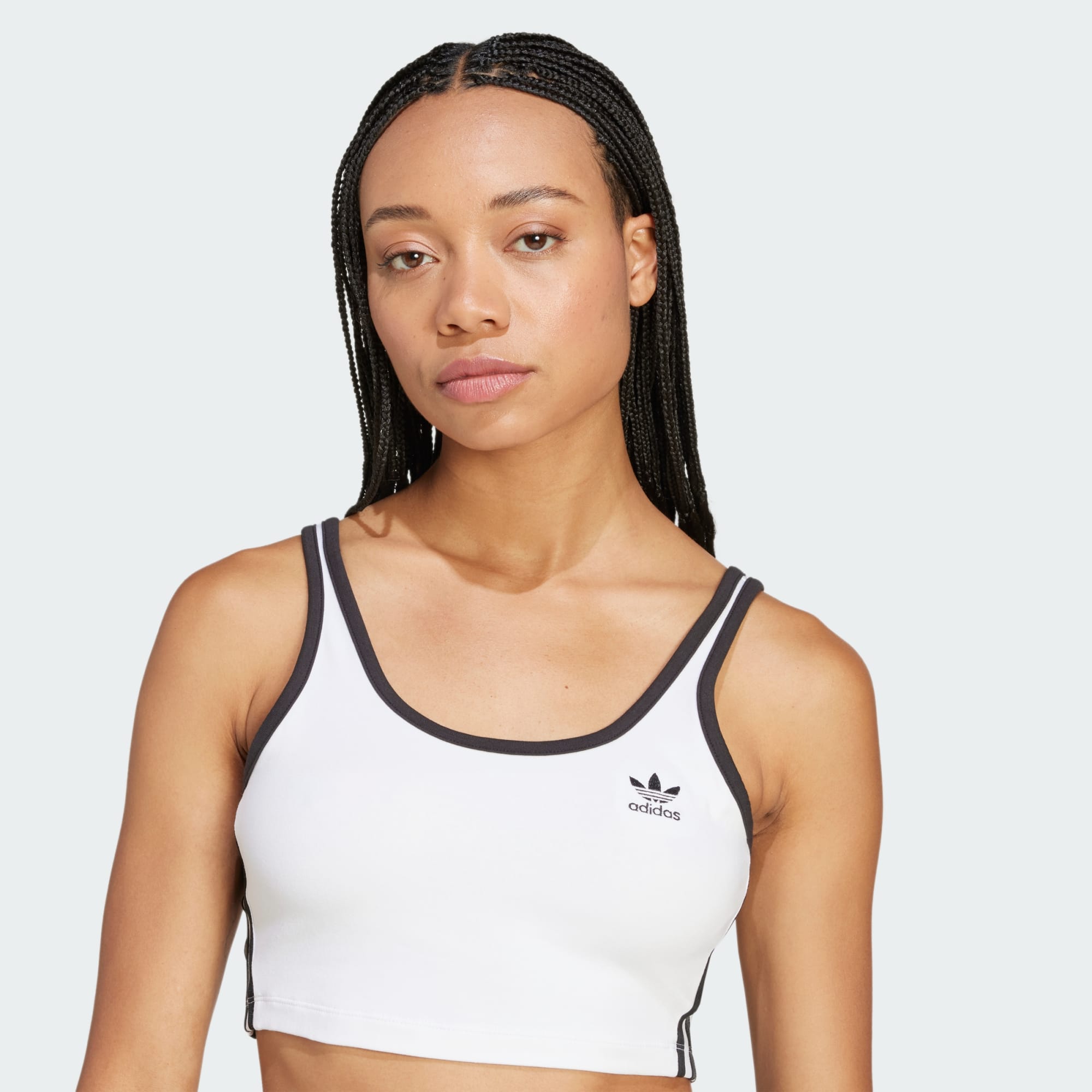 adidas Adicolor 3-Stripes Bra Top - White | Free Shipping with adiClub | adidas US