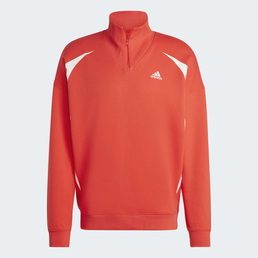 adidas Colorblock Quarter Zip Sweatshirt - Red | Men's Training | adidas US
