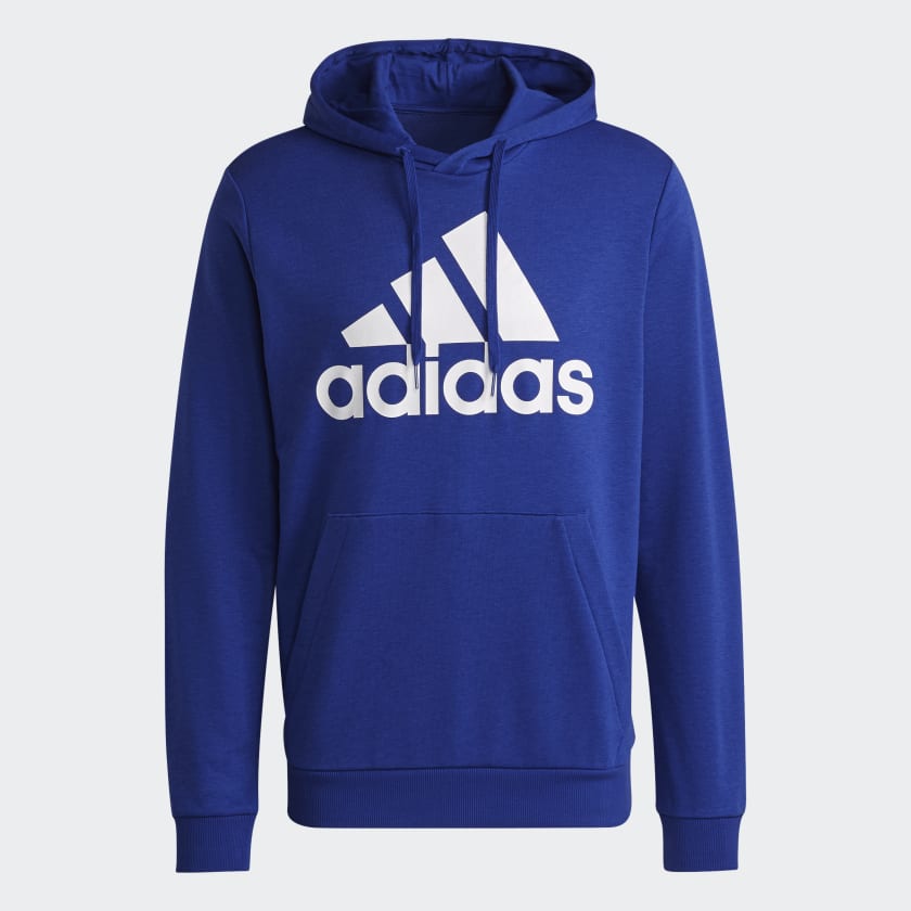 adidas Essentials French Terry Big Logo Hoodie - Blue | Free Shipping ...