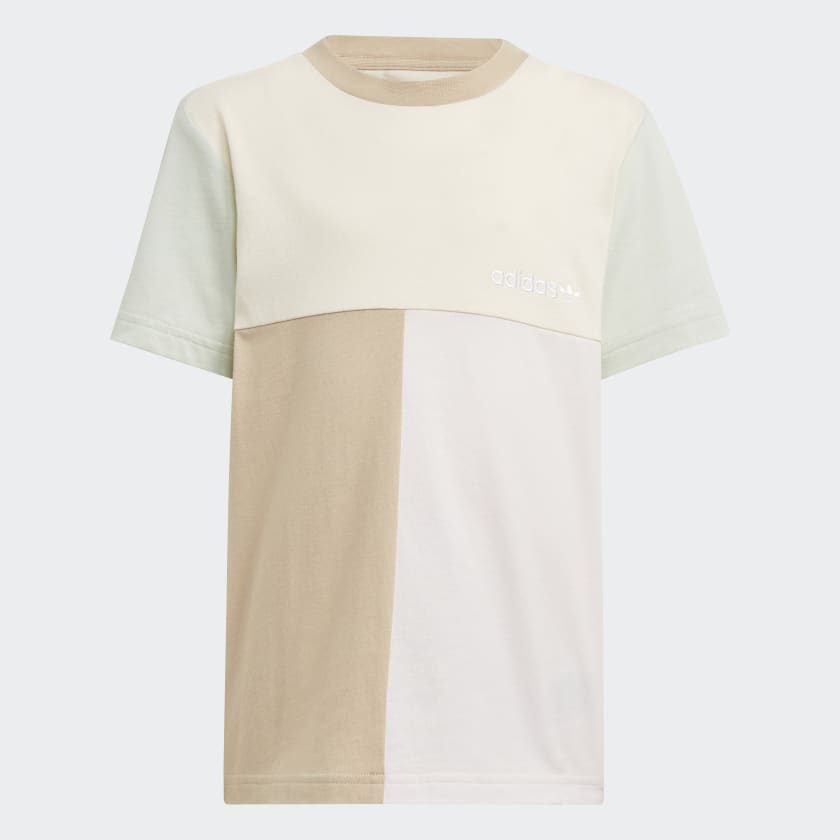 👕 adidas Colorblock Tee - Beige | Kids' Lifestyle | adidas US 👕