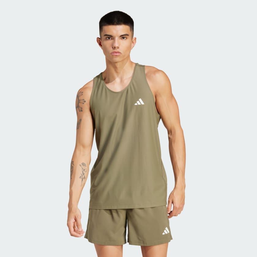adidas Own The Run Tank Top - Green | adidas Australia