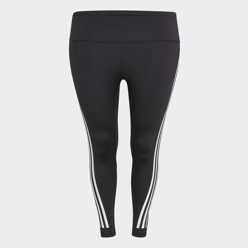 adidas Optime TrainIcons 3-Stripes 7/8 Leggings (Plus Size) - Black ...
