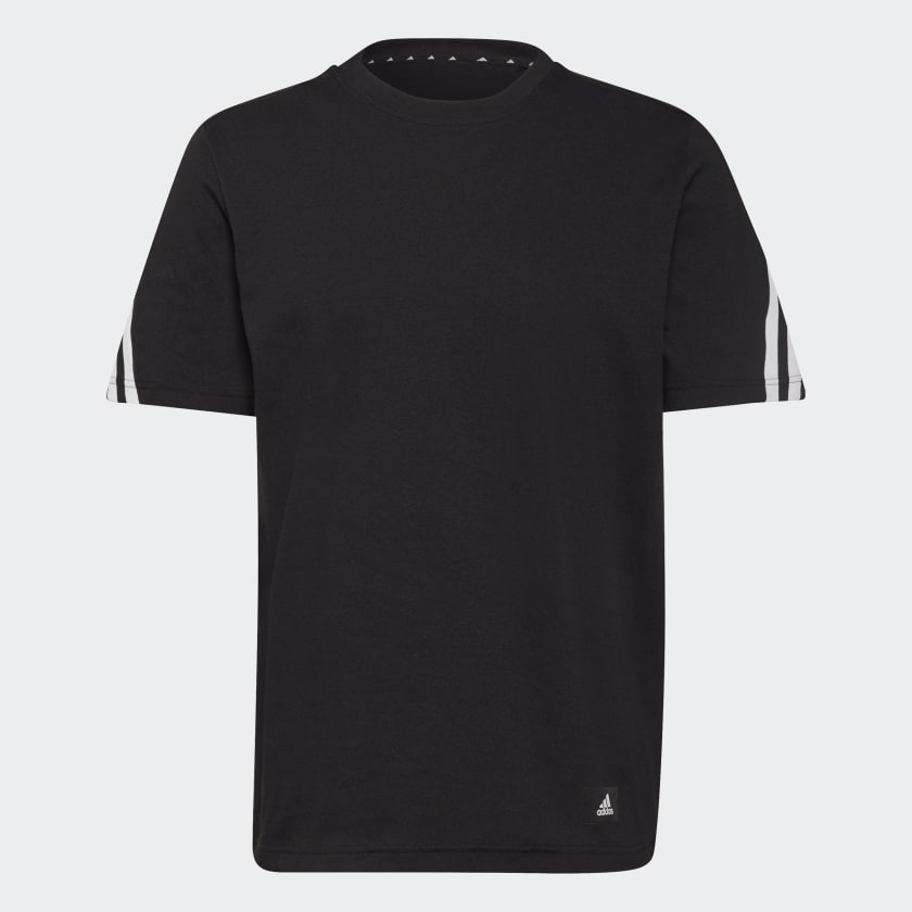 adidas Future Icons 3-Stripes Tee - Black | Free Shipping with adiClub ...