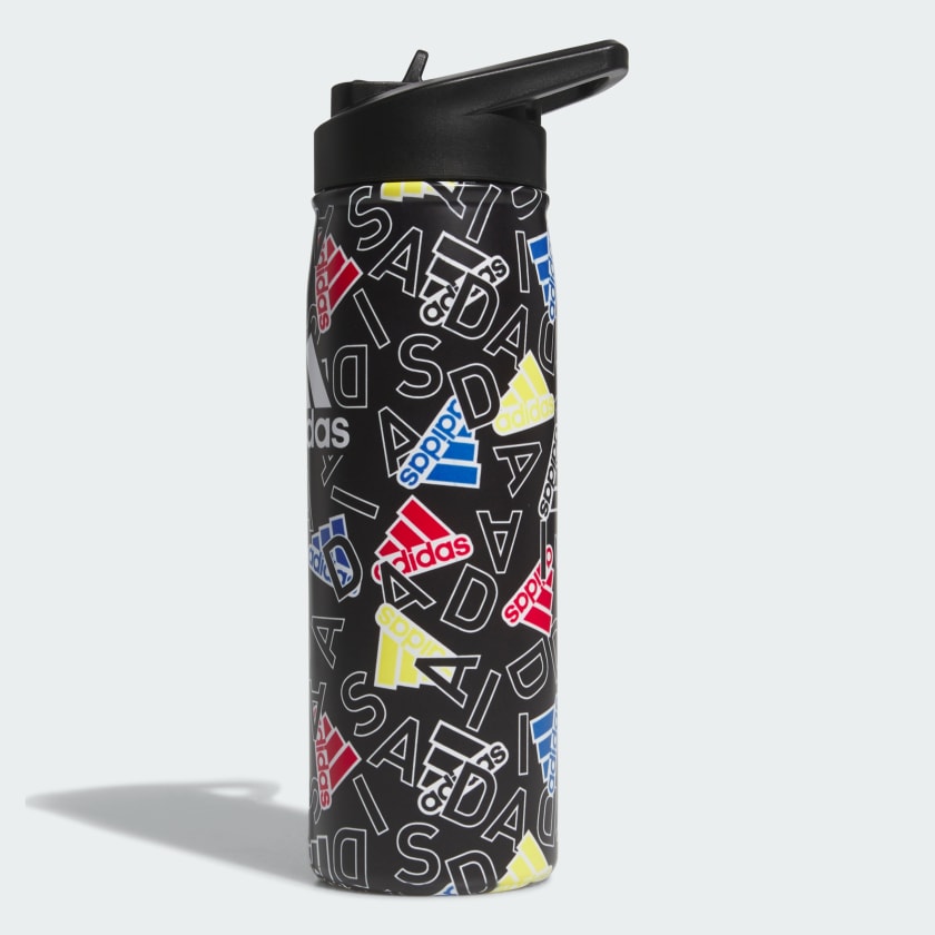 adidas Steel Straw Metal Bottle 600 ML - Black | Free Shipping with ...