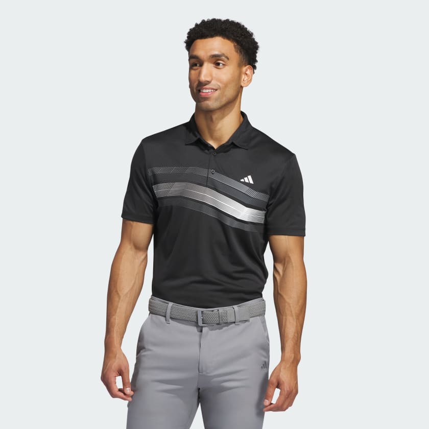 adidas Core Chest Stripe Polo Shirt - Black | adidas Australia