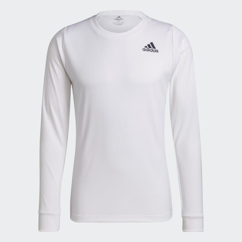 adidas Tennis Freelift Long Sleeve Tee - White | Free Shipping with ...