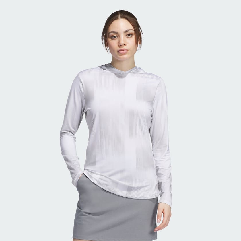 アディダス 【ゴルフ】UVケア付キ プリント 長袖フーディー - ホワイト | アディダス ジャパン