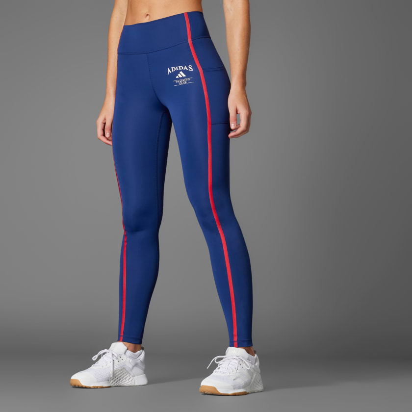 Legging Optime Heritage Full-Length - Azul adidas | adidas Brasil