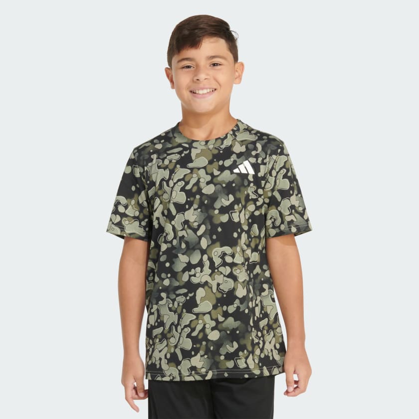 adidas All Over Print Camo Tee - Green | Free Shipping with adiClub ...