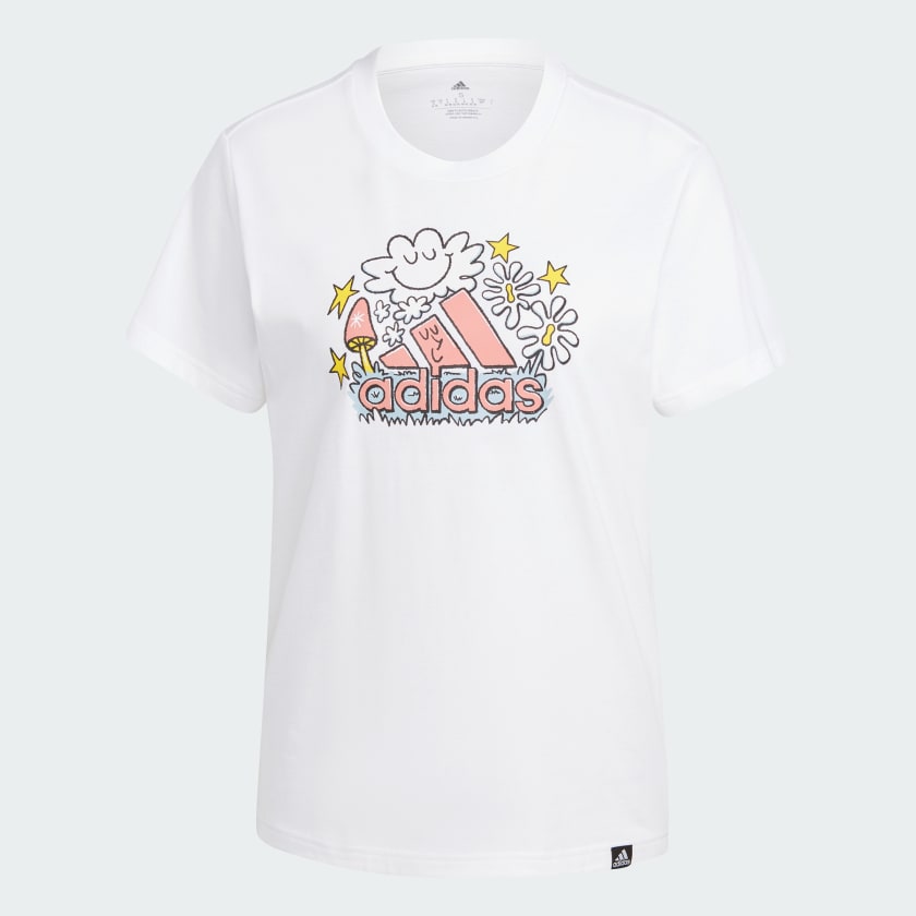 Doodle Graphic T-Shirt, White - Performance Ready | adidas UK