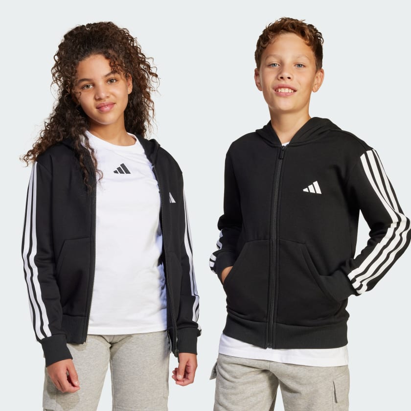 adidas Essentials Full-Zip Hoodie Kids - Black | adidas Australia