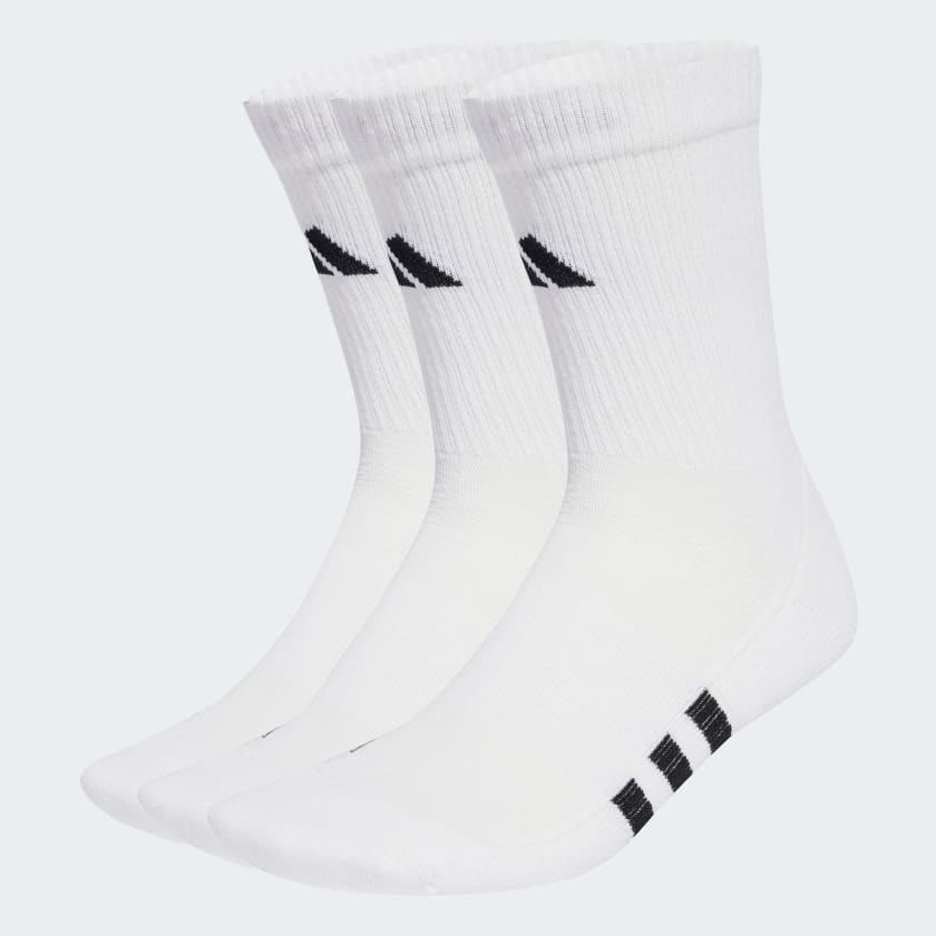 adidas Performance Cushioned Crew Socks 3 Pairs - White | adidas Australia