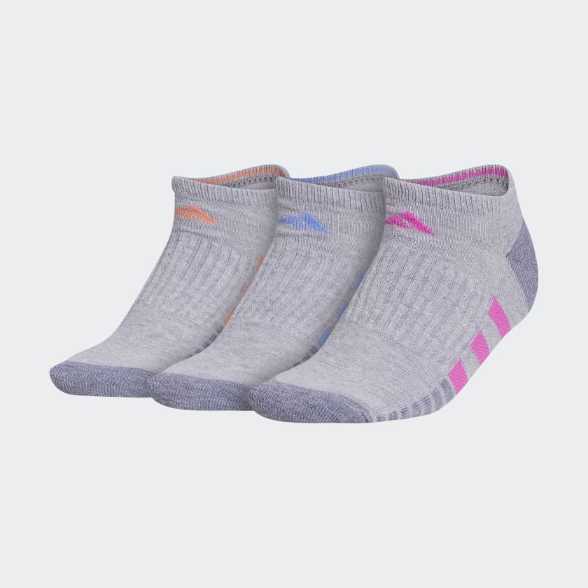 adidas Cushioned 3 No-Show Socks 3 Pairs - Multicolor | Women's ...