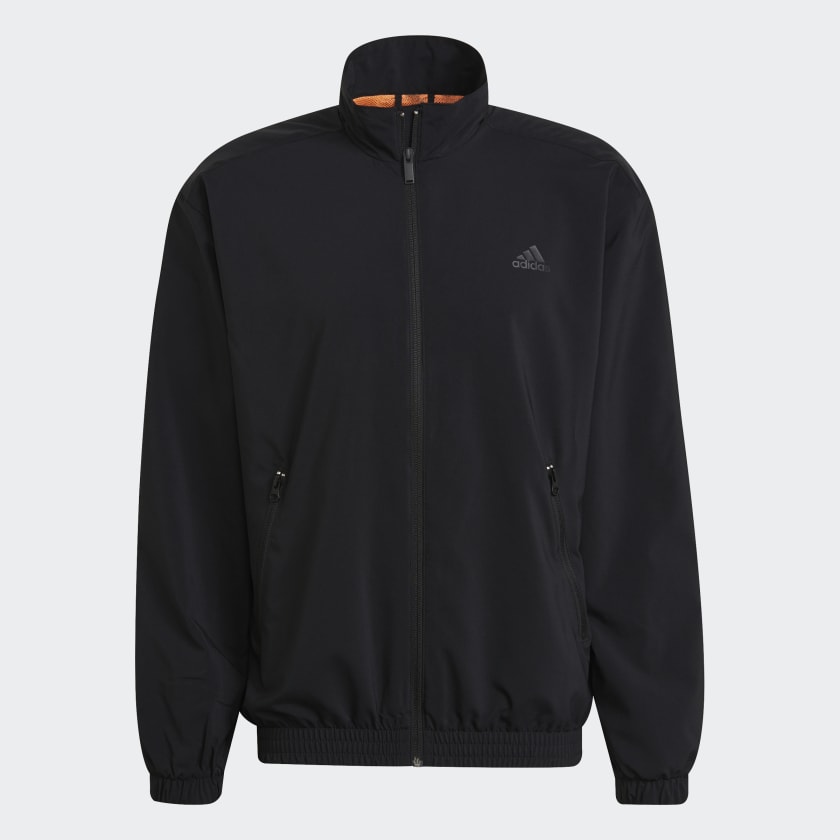adidas Woven 3-Stripes Track Top - Black | Free Shipping with adiClub ...