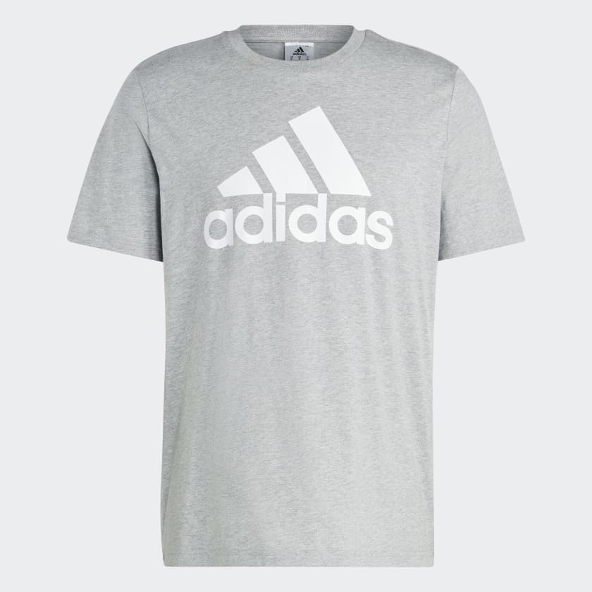 adidas Essentials Single Jersey Big Logo Tee - Grey | adidas Australia