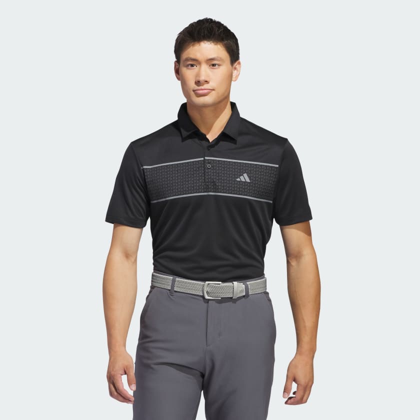 adidas Chest Stripe Polo Shirt - Black | adidas Australia