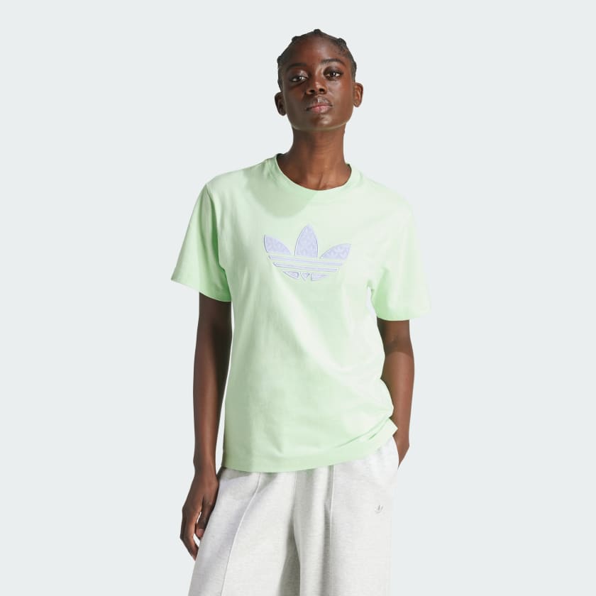 Monogram Trefoil T-Shirt, Green - Essential | adidas UK