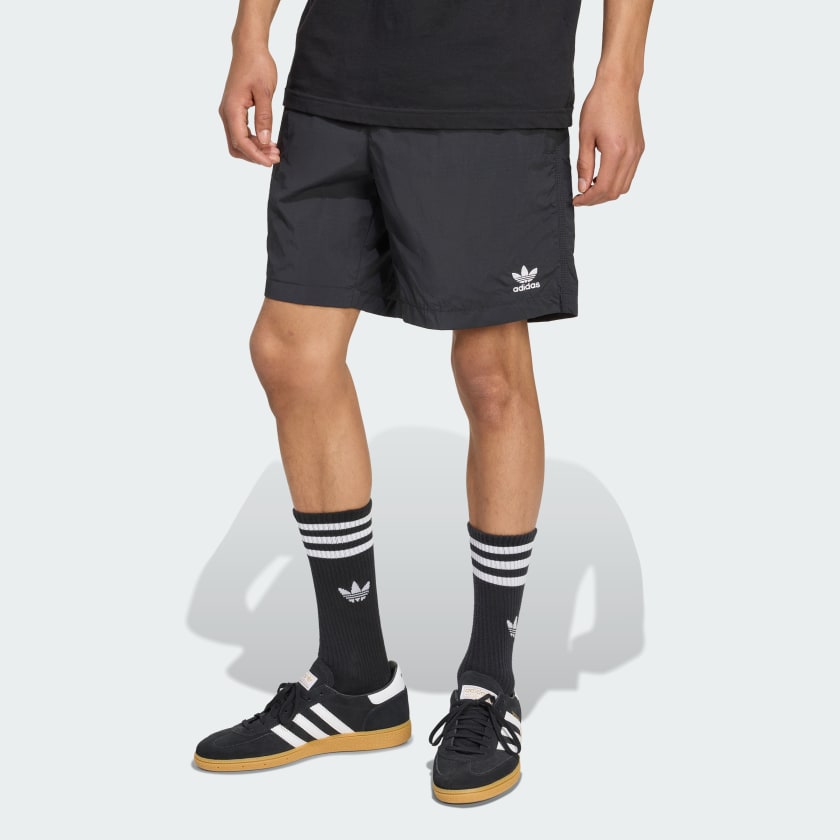 adidas Trefoil Essentials Woven Shorts - Black | Free Shipping with adiClub | adidas US