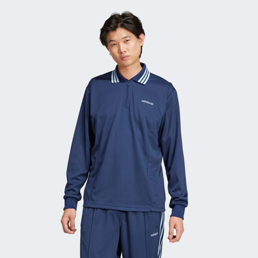 adidas 1/2 Zip Polo Shirt - Blue | adidas UK