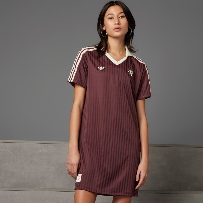 adidas Olympique Lyon Terrace Icons Kleid - Weinrot | adidas Deutschland