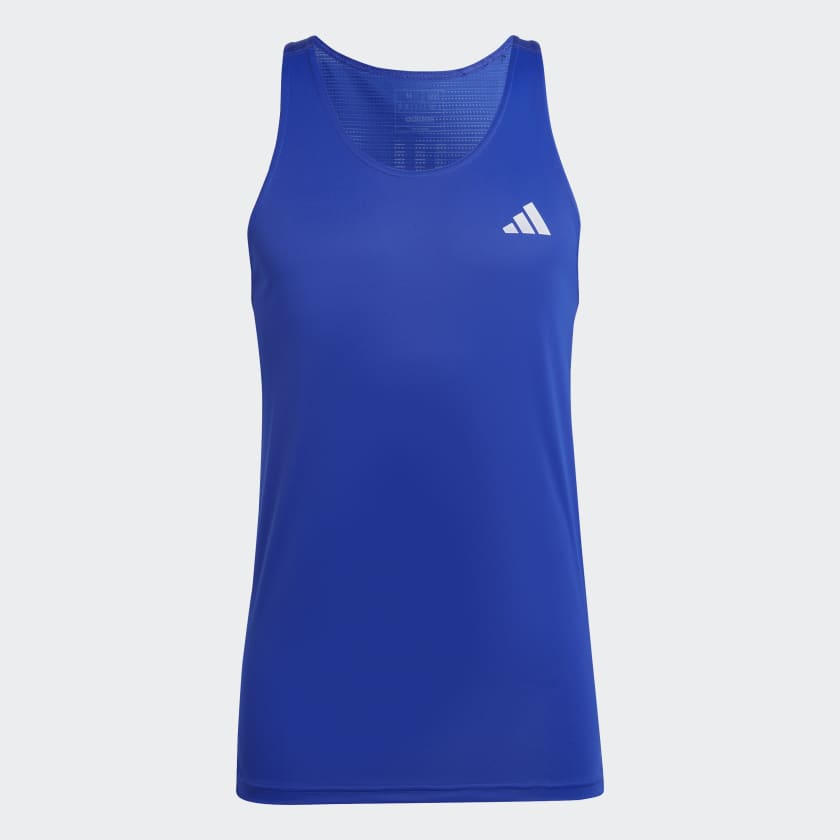 adidas Own the Run Singlet - Blue | adidas Australia