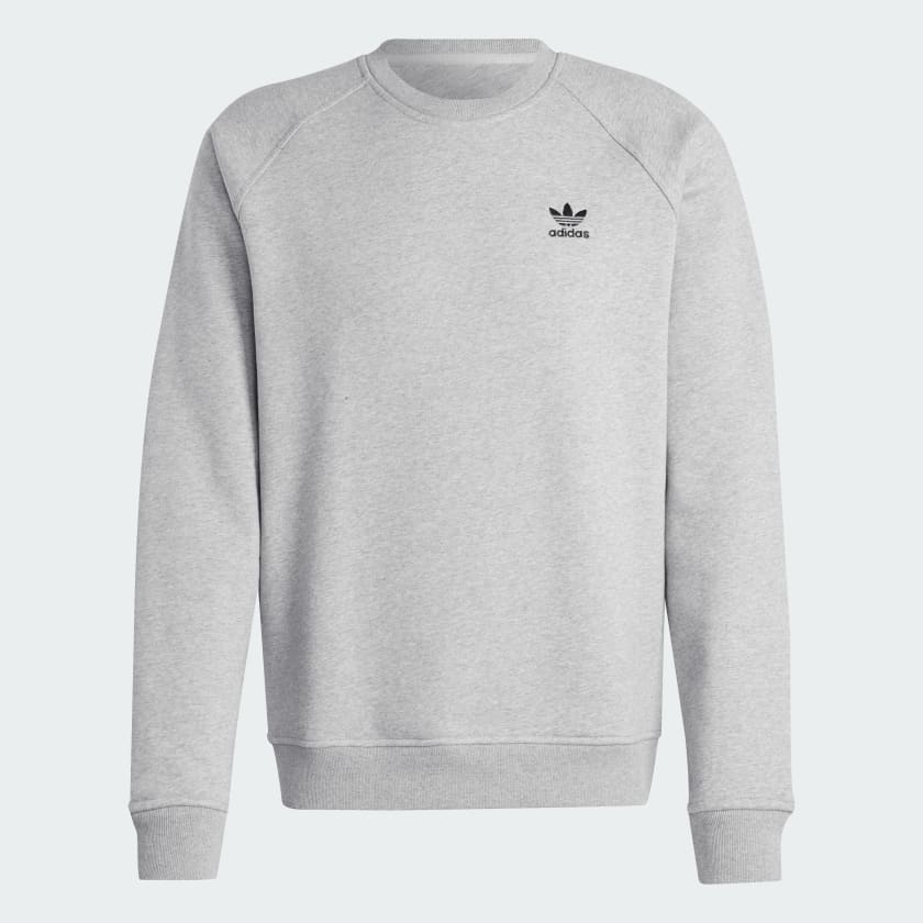 adidas Trefoil Essentials Crew Sweatshirt - Grey | adidas UK