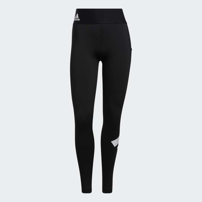 adidas Techfit Logo Long Tights - Black | adidas Australia