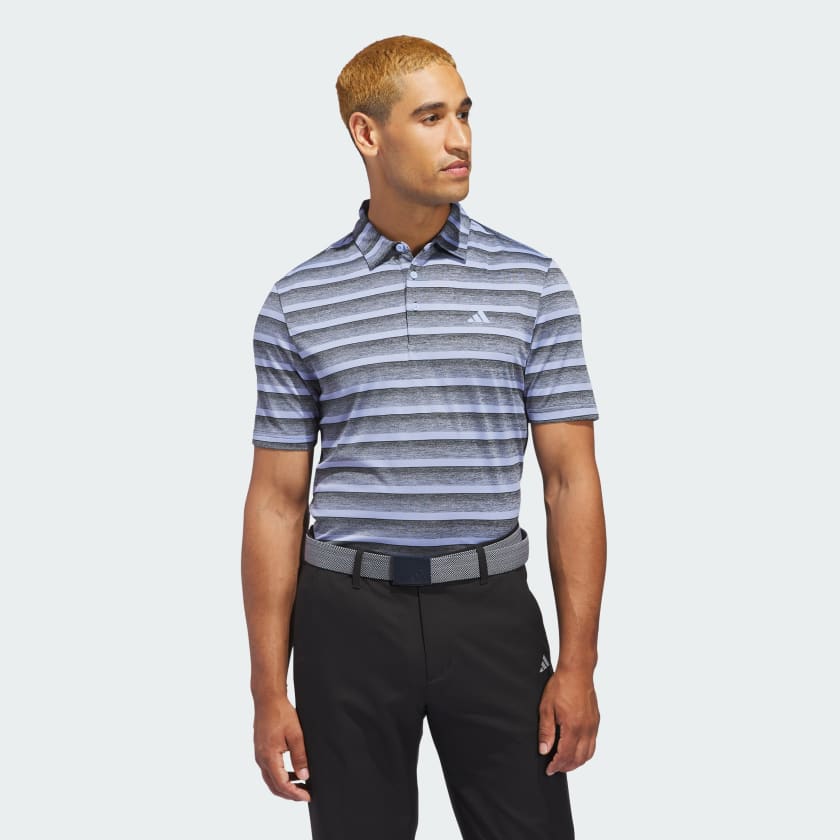 adidas Two-Color Striped Polo Shirt - Black | adidas Australia