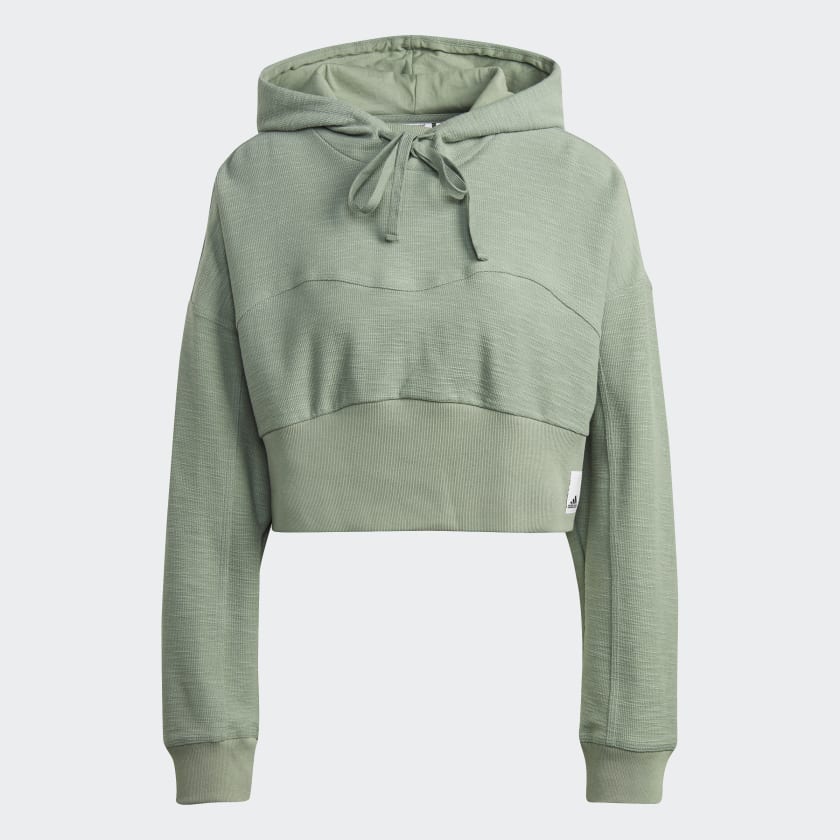 adidas Lounge Terry Loop Hoodie - Green | Free Shipping with adiClub ...