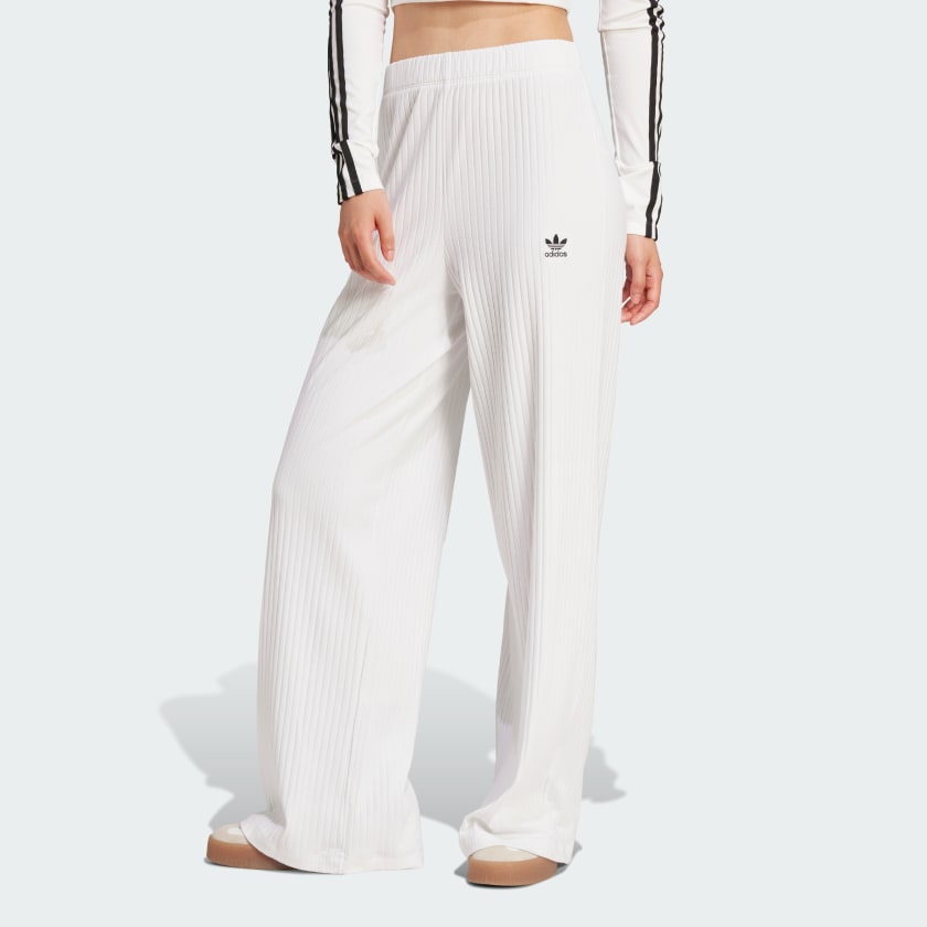 adidas Essentials Wide Rib Hose - Weiß | adidas Deutschland