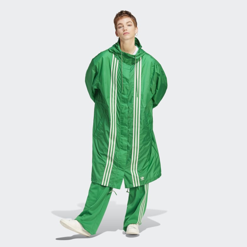 adidas Adicolor 70s Shiny Parka - Green | Women's Lifestyle | adidas US