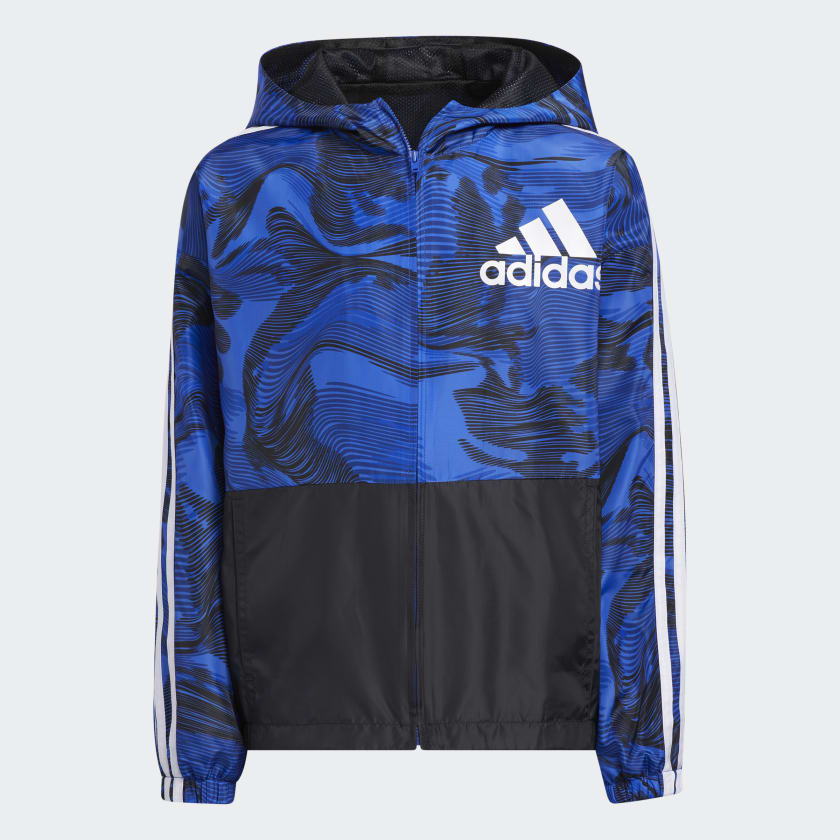adidas Print Wind Jacket - Blue | Free Shipping with adiClub | adidas US