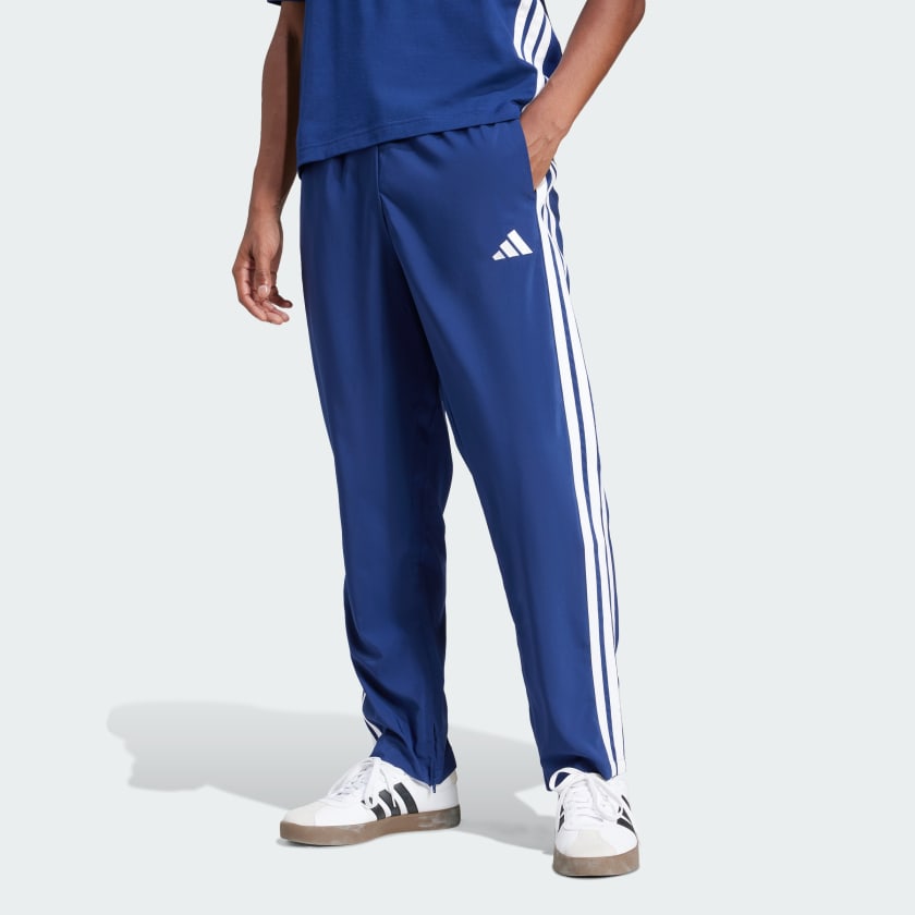 adidas Essentials 3-Stripes Stanford Joggers Open Hem - Blue | adidas UK