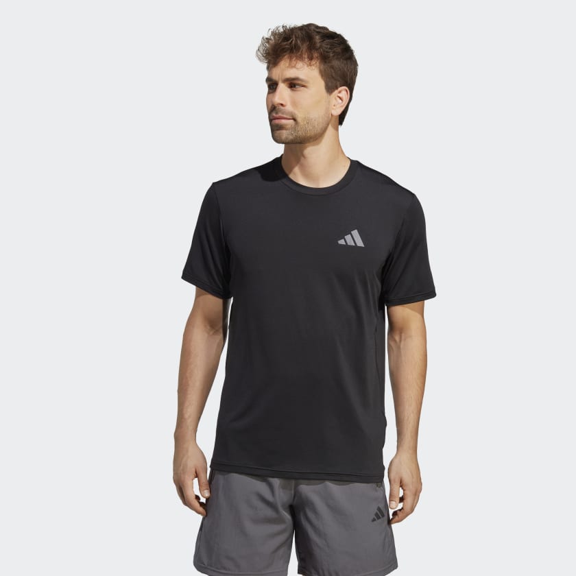 adidas Train Essentials Seasonal Stretch Training Tee - Black | adidas ...