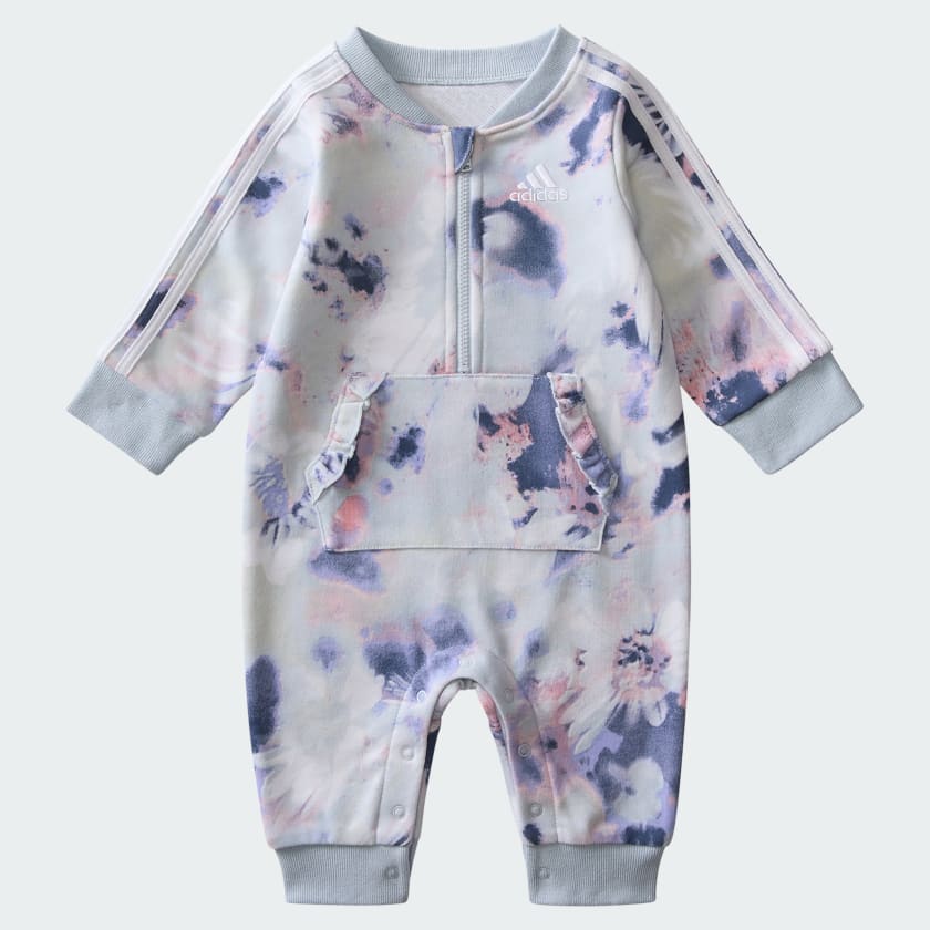 adidas All Over Print Ruffle Coverall - Blue | Free Shipping with ...