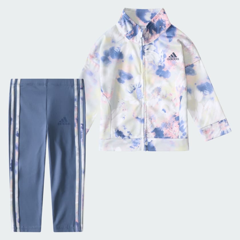 adidas All Over Print Tricot Legging Set - Blue | Free Shipping with ...