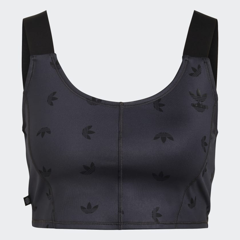 adidas Allover Print Corset Top - Grey | adidas Australia