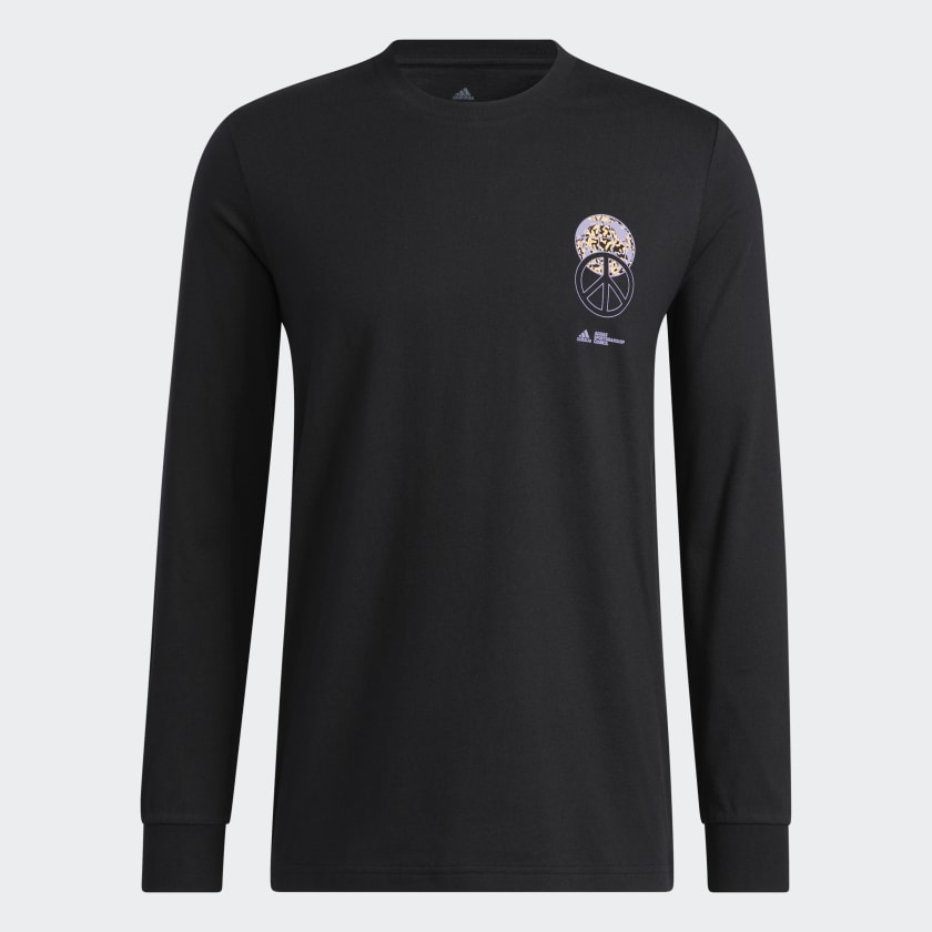 adidas Positivity Long Sleeve Graphic Tee - Black | Free Shipping with ...