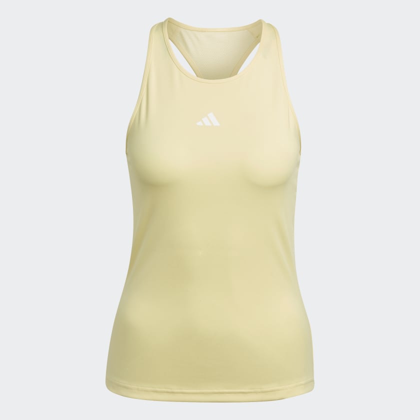 adidas Techfit Racerback Training Tank Top - Yellow | Women's Training ...