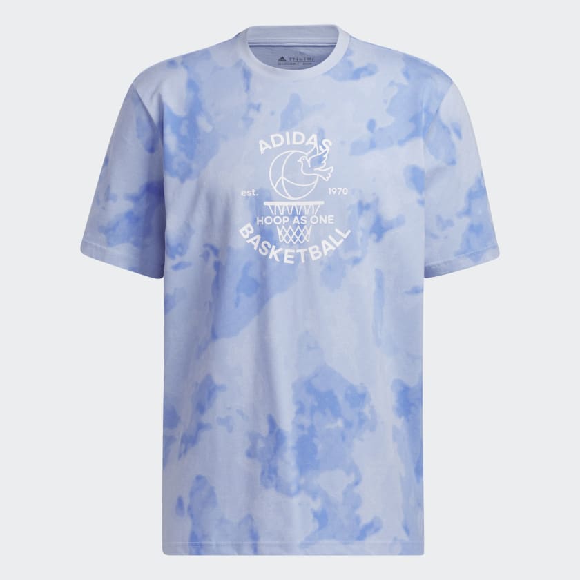 adidas Worldwide Hoops Basketball Graphic Tee - Blue | Men's Basketball ...