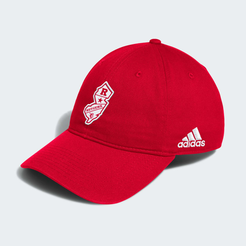 adidas Rutgers Slouch Adjustable Cap - Red | Free Shipping with adiClub ...