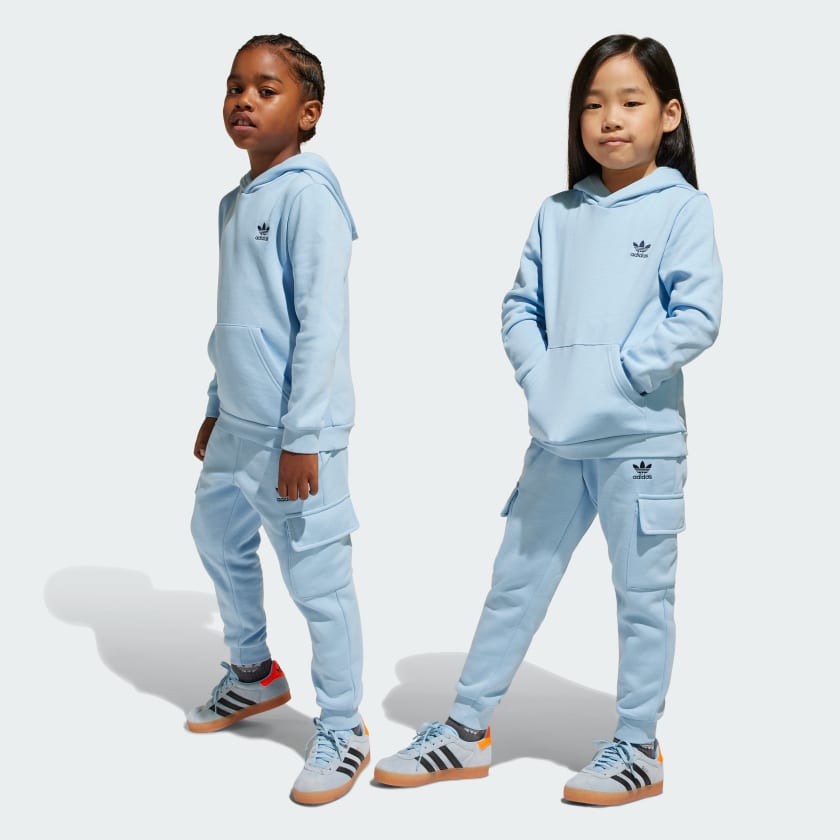 adidas Hoodie Cargo Set Kids - Blue | adidas UK