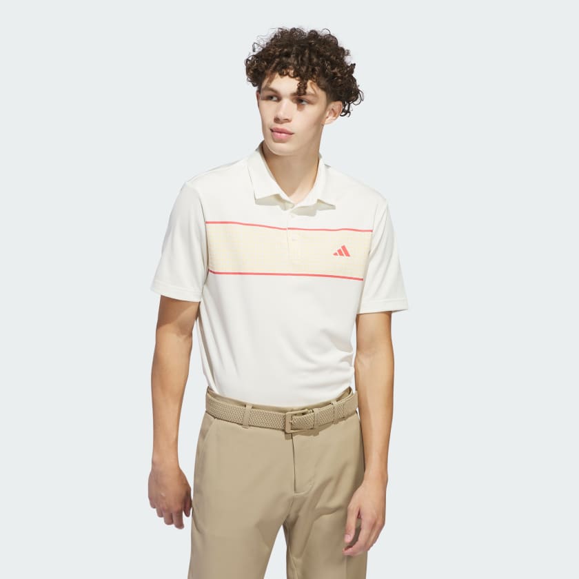 adidas Chest Stripe Polo Shirt - Beige | adidas Australia
