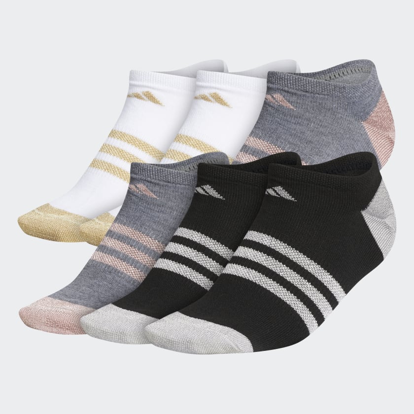 adidas Superlite Shine No-Show Socks 6 Pairs - Multicolor | EW4449 ...