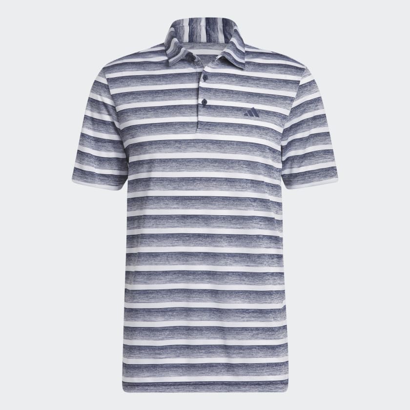 adidas Two-Color Striped Golf Polo Shirt - Blue | adidas Australia