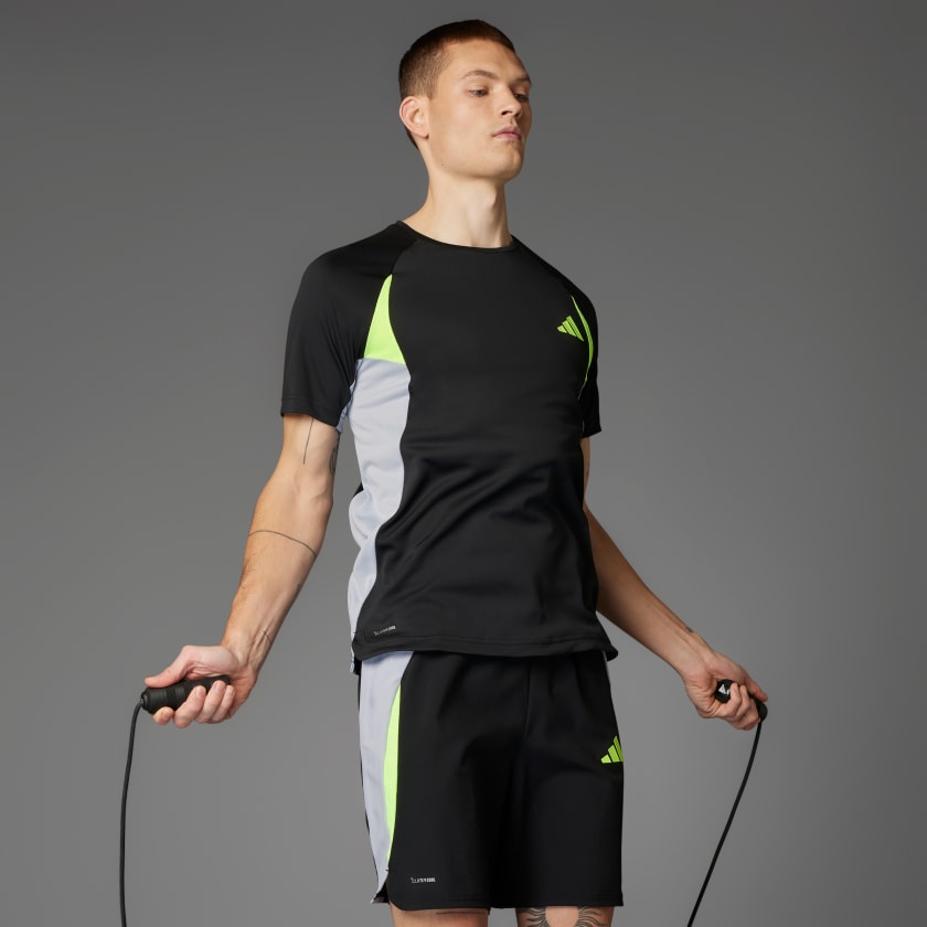 adidas Tech Apparel Colorblock T-Shirt - Black | adidas UK