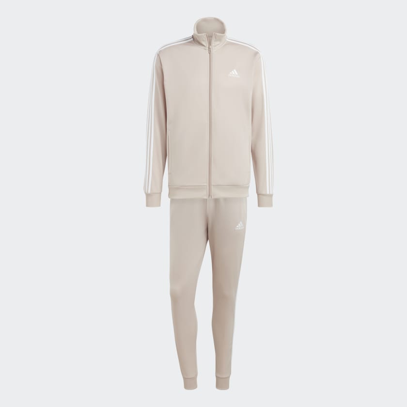 Adidas Mens Training Sportswear Basic 3 Stripes Tricot Track Suit Set