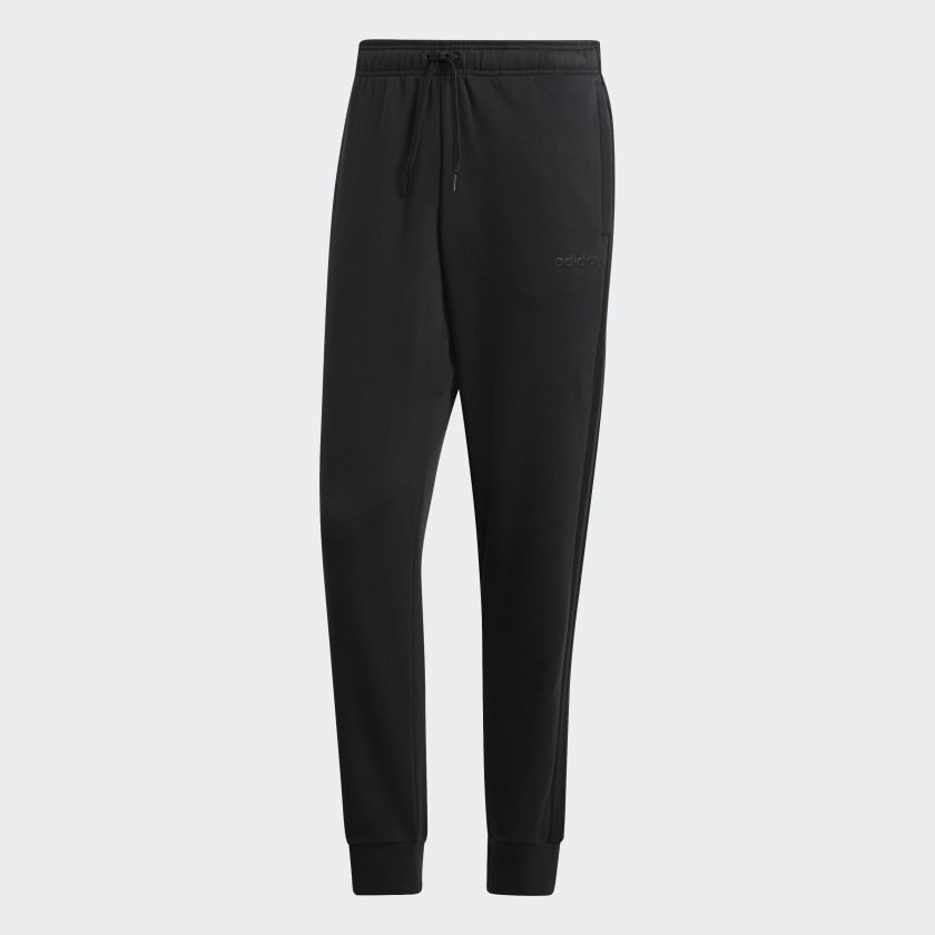 adidas Essentials 3-Stripes Tapered Cuffed Pants - Black | adidas Australia